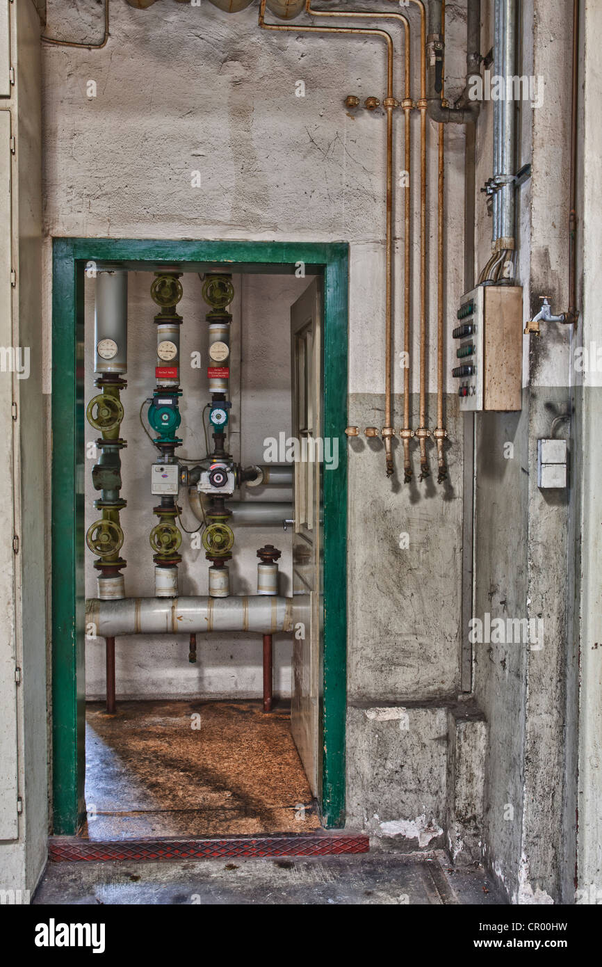Abandoned factory before its demolition, Laupheim, Baden-Wuerttemberg ...