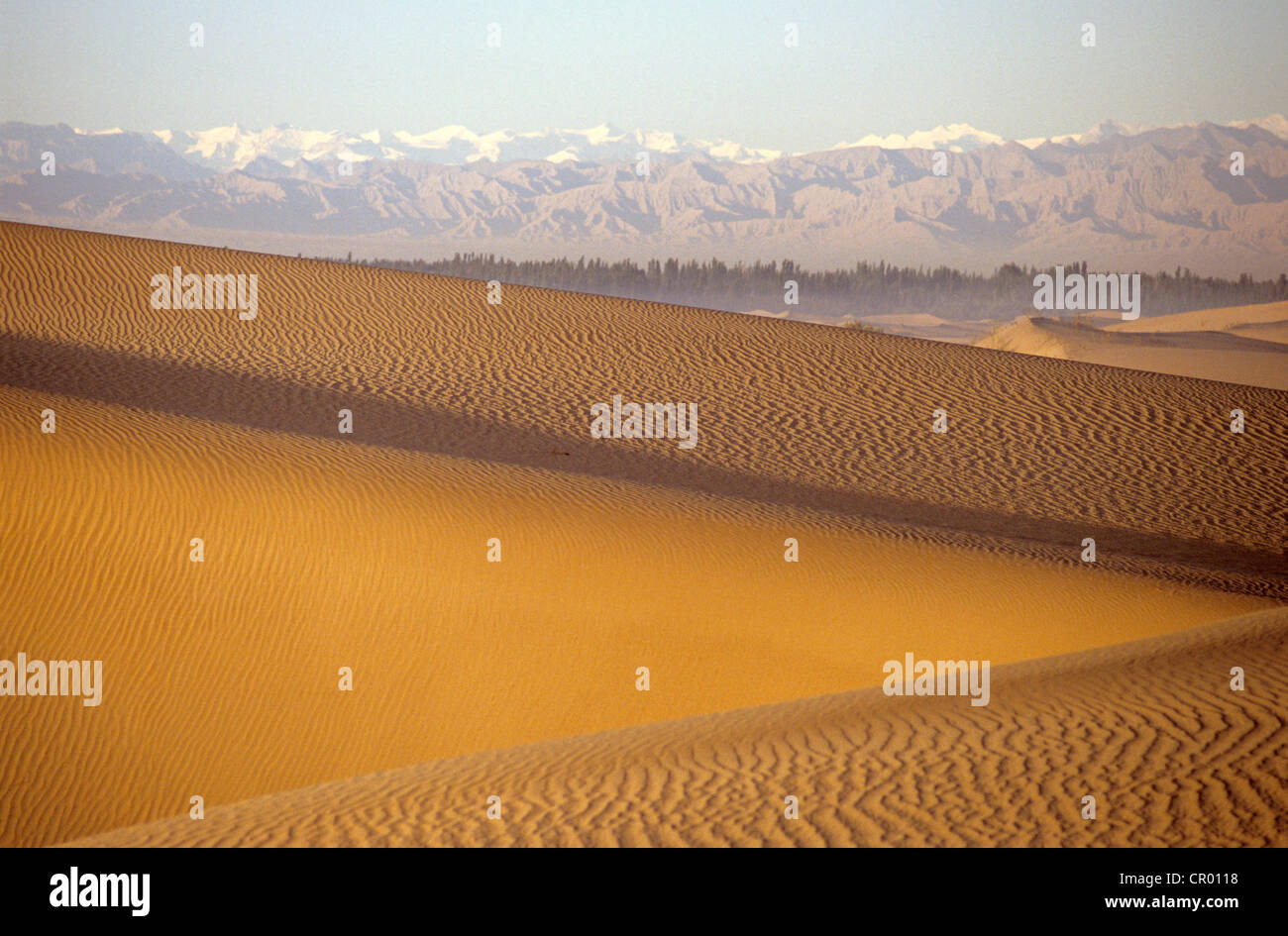 China, Xinjiang, desert of Taklamakan, second biggest sand desert of ...