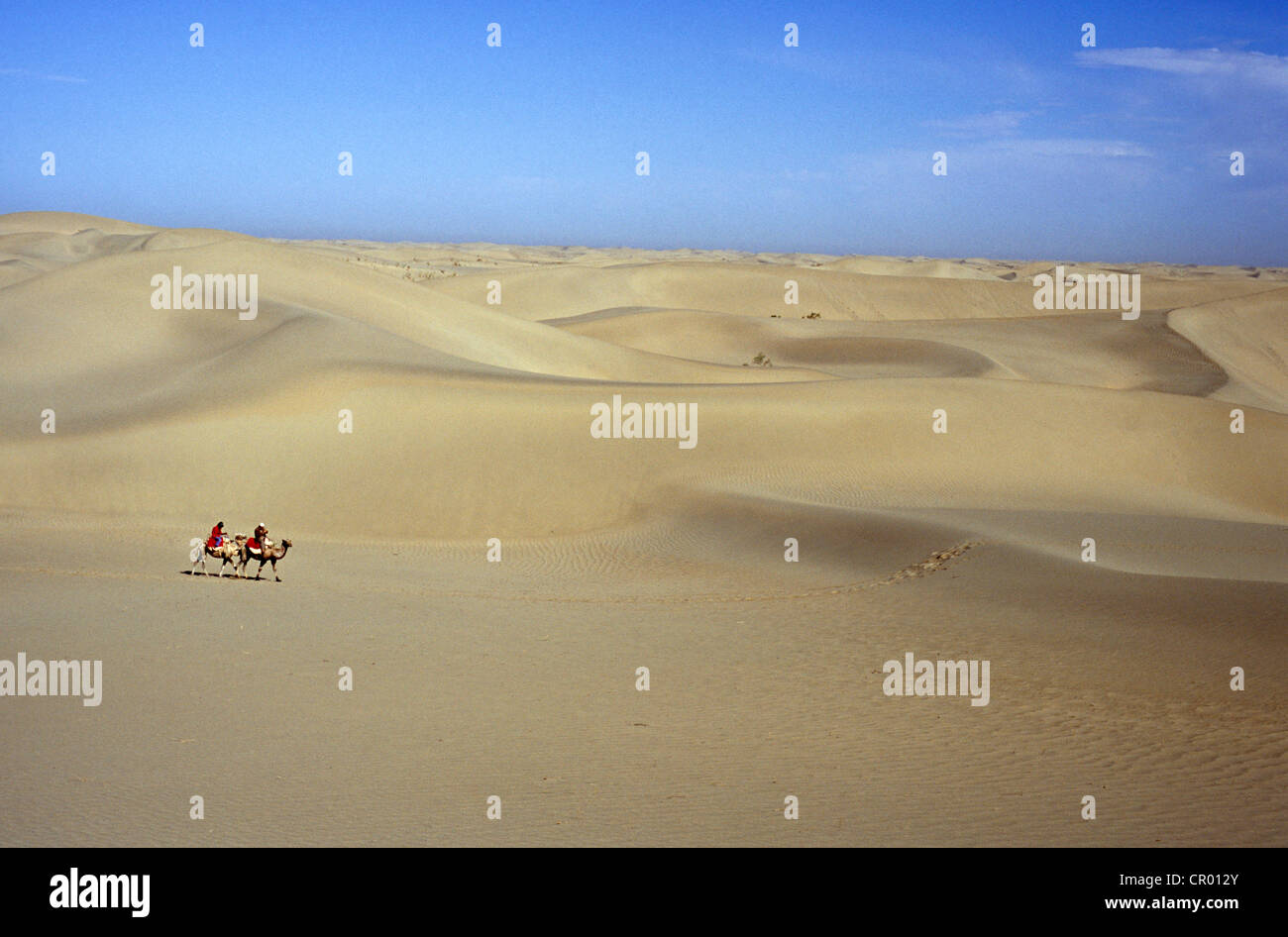 China, Xinjiang, desert of Taklamakan, second biggest sand desert of ...