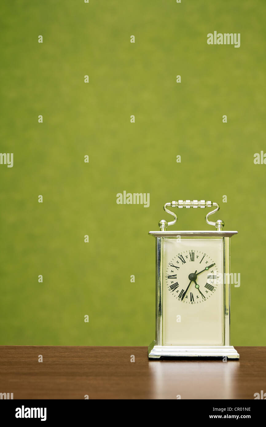 Old-fashioned clock shows the time ten past five Stock Photo - Alamy