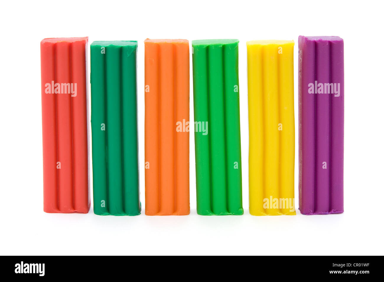 colorful plasticine bricks isolated on white background Stock Photo - Alamy