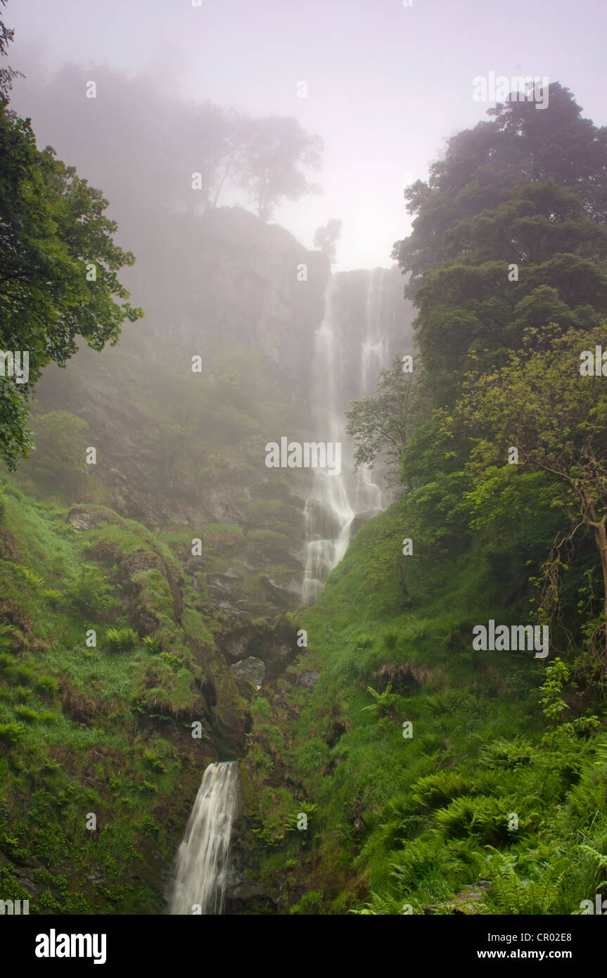 Pistyll Rhaeadr Falls in Wales Stock Photo - Alamy