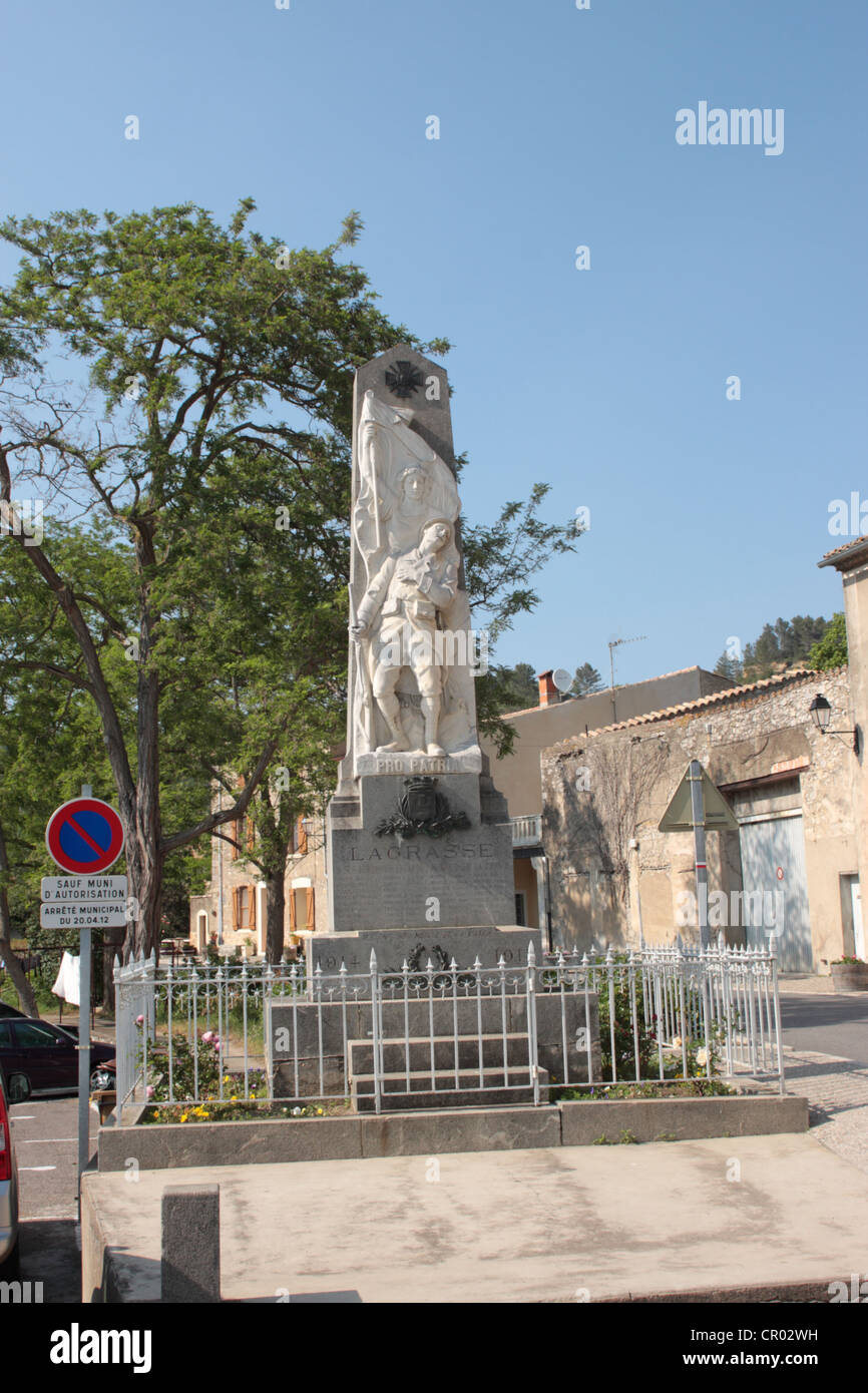 War Memorial Lagrasse Aude France Stock Photo - Alamy