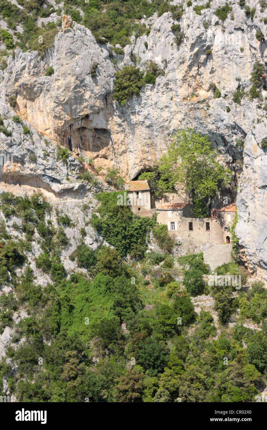 Gorges of Galamus Hermitage St Antoine southern Pyrenees France Stock ...