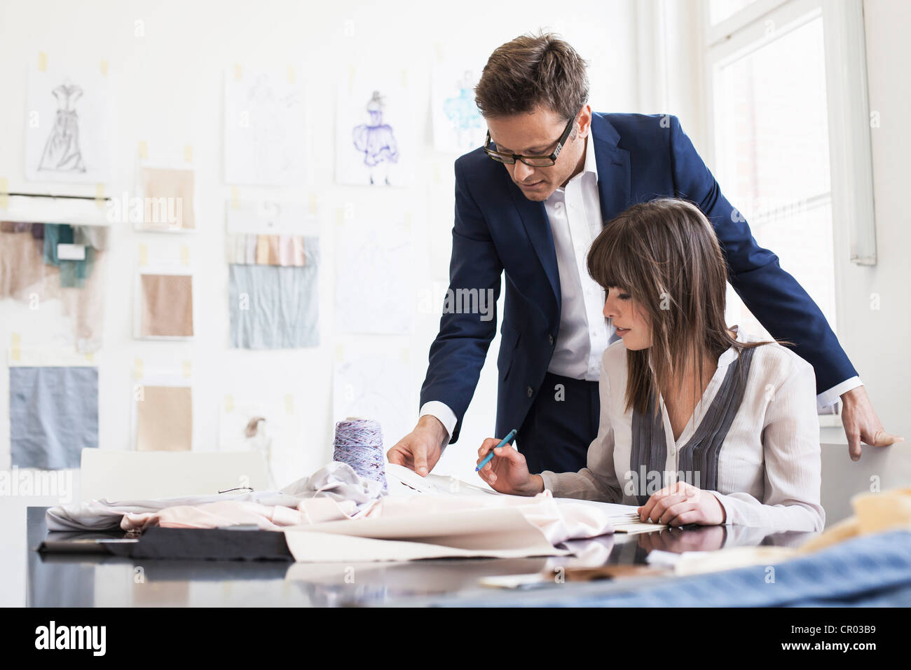 Two People Examining Art High Resolution Stock Photography and Images ...