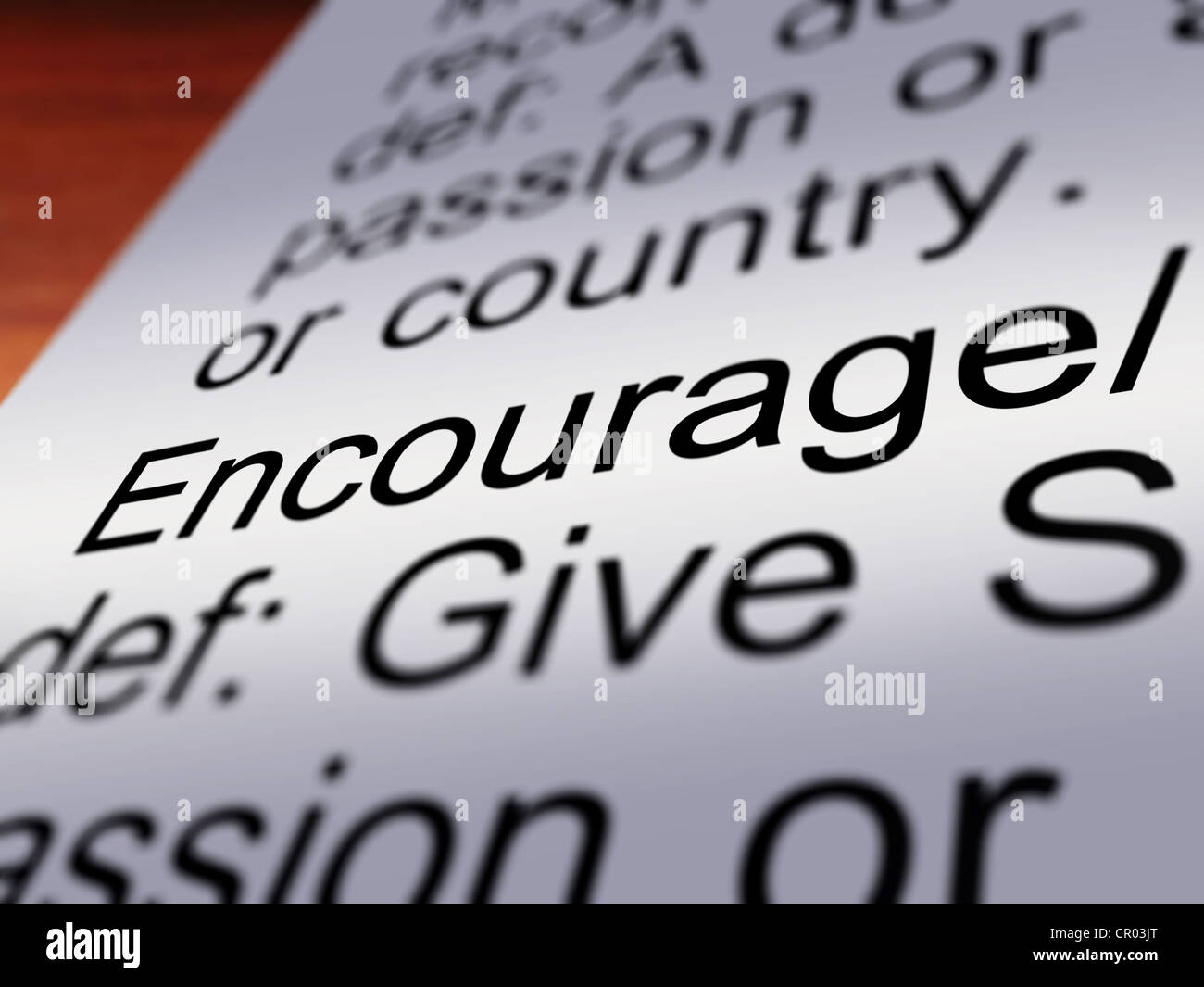 Encourage Definition Closeup Shows Motivation Inspiration And ...