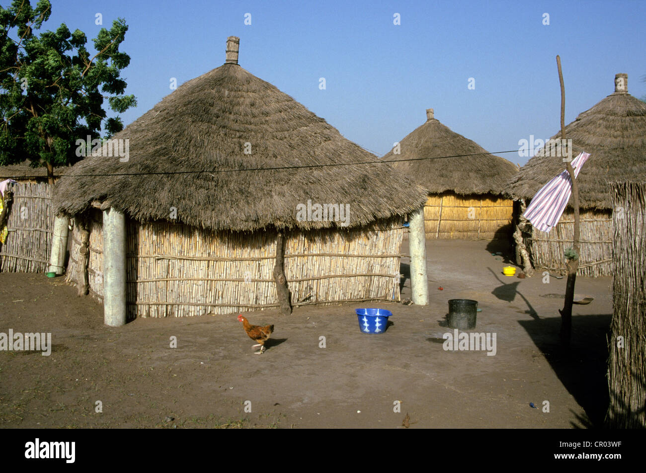 Senegal, village in the bush Stock Photo - Alamy