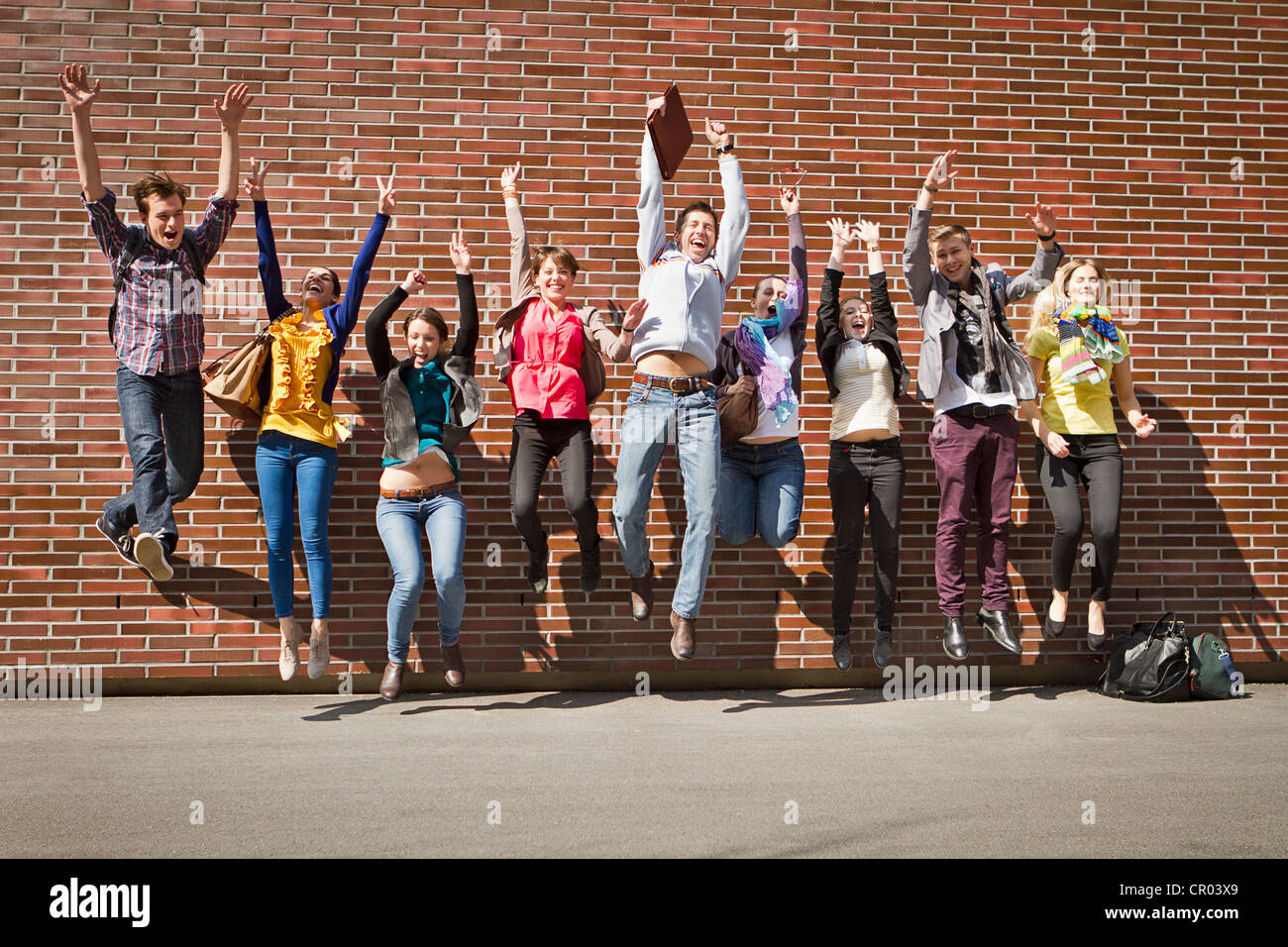 Jumping for joy school hi-res stock photography and images - Alamy