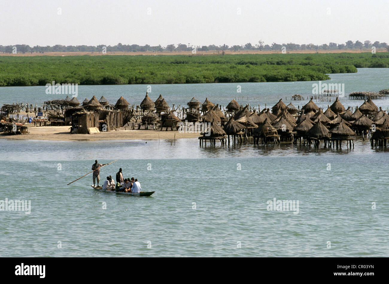 Senegal, Joal Fadiouth, ancient millet loft on piles Stock Photo - Alamy