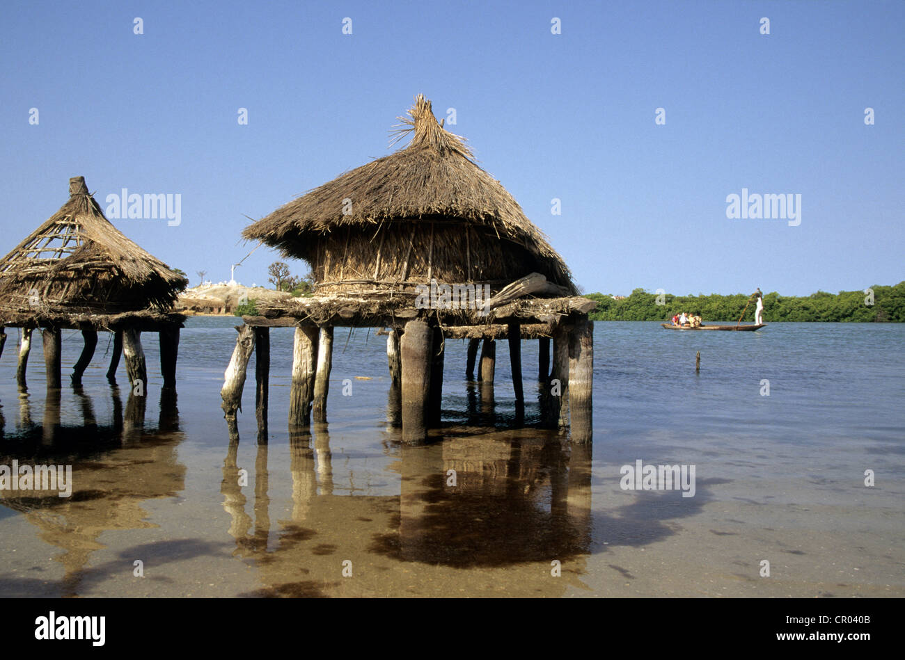 Senegal, Joal Fadiouth, ancient millet loft on piles Stock Photo - Alamy
