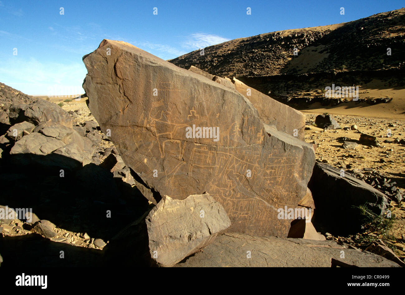 Mauritania, rock paintings of El Khalaouya Stock Photo - Alamy