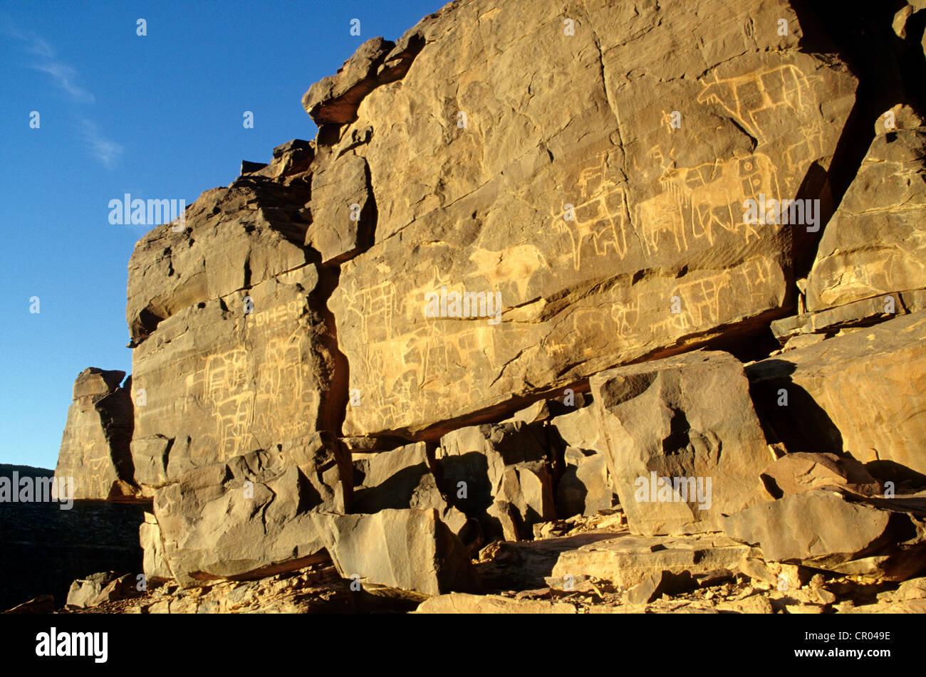 Mauritania, rock paintings of El Khalaouya Stock Photo - Alamy