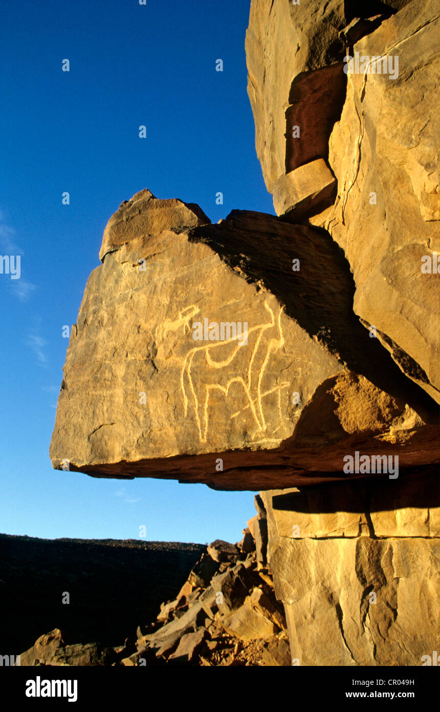 Mauritania, rock paintings of El Khalaouya Stock Photo - Alamy
