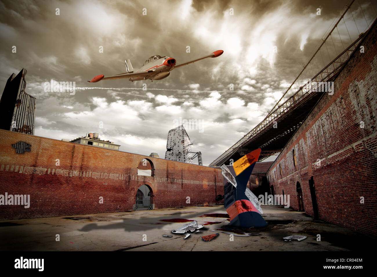 photograph of a destroyed city Stock Photo - Alamy