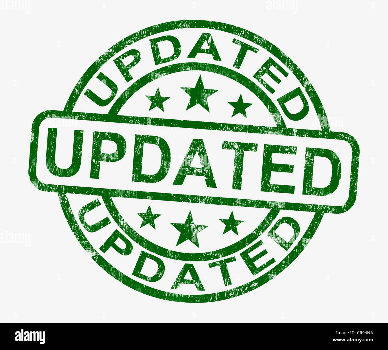 Updated Stamp Showing Improvement Upgrading And Updating Stock Photo ...