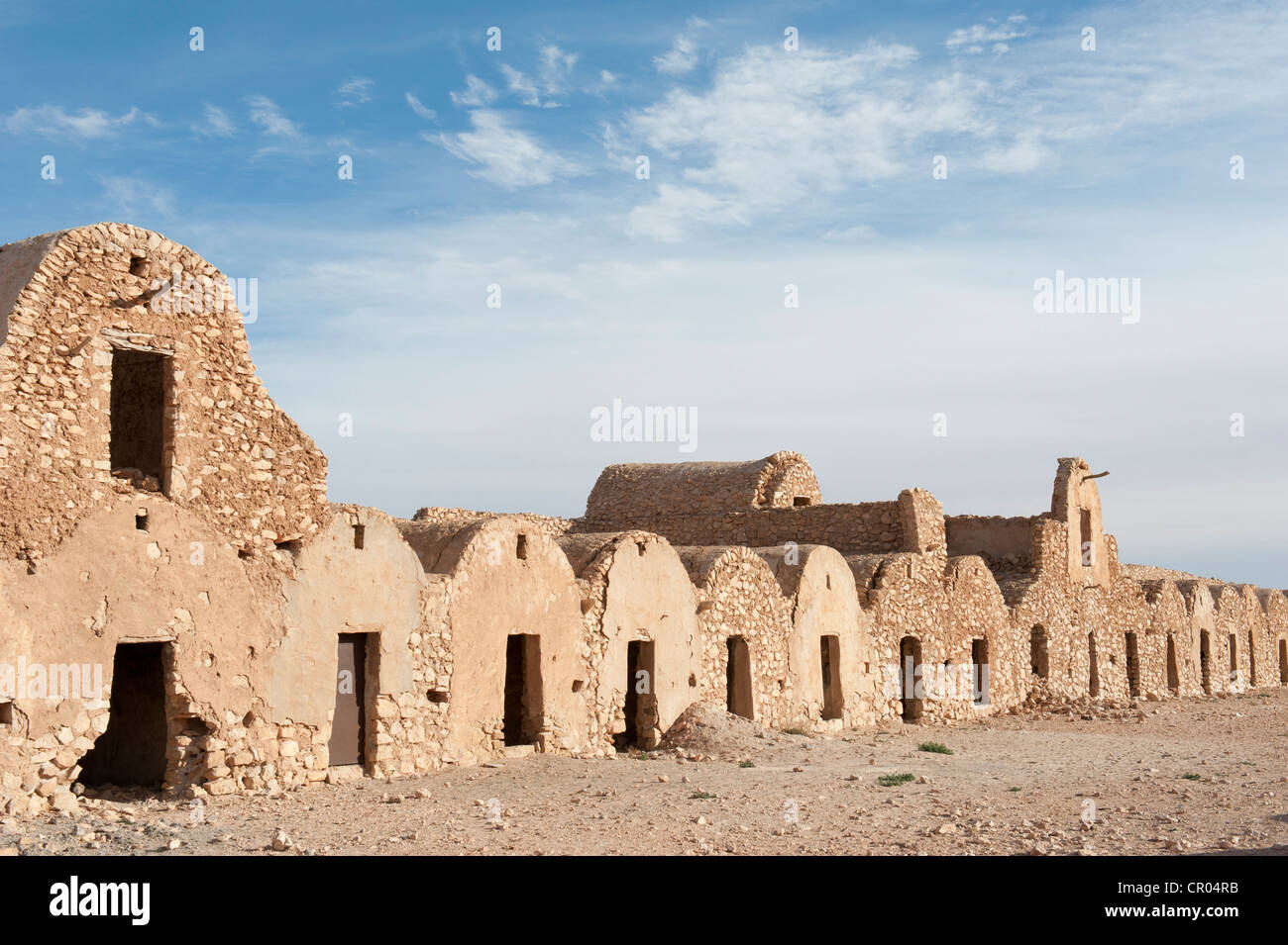 Part of a multi-level barn constructed with barrel vaults, Ghorfa, Ksar ...