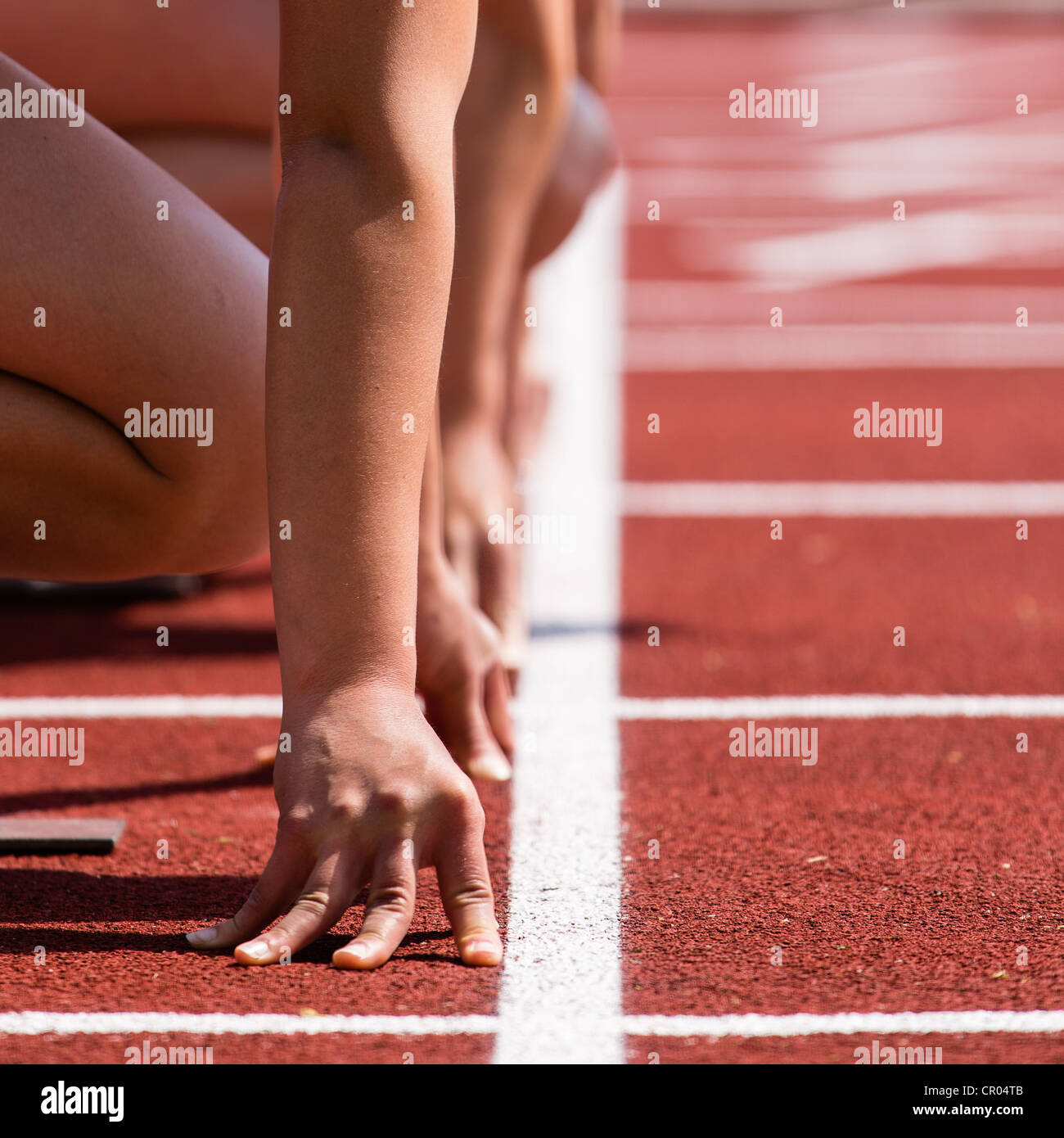 sprint start in track and field Stock Photo - Alamy