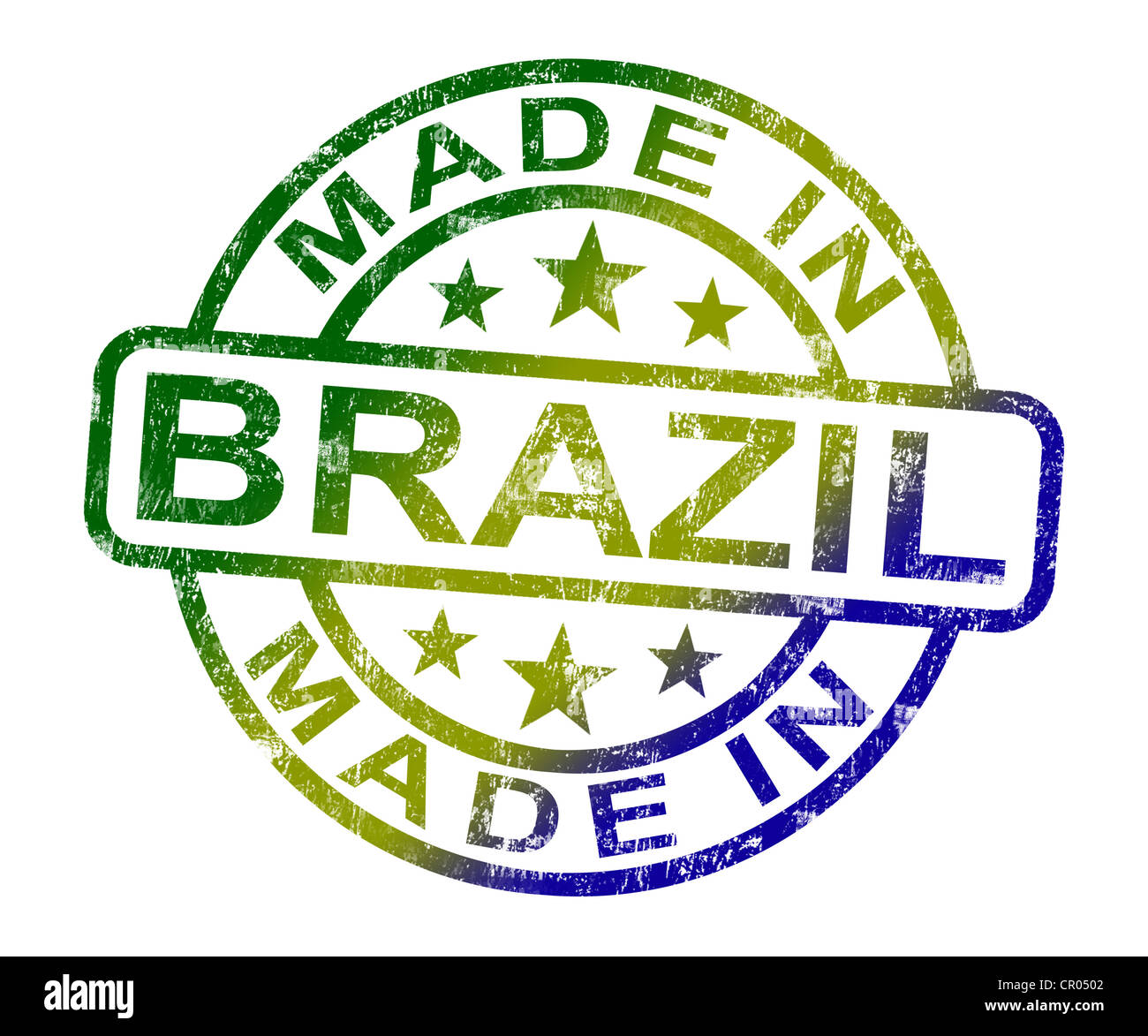 Made In Brazil Stamp Showing Brazilian Product Or Produce Stock Photo ...