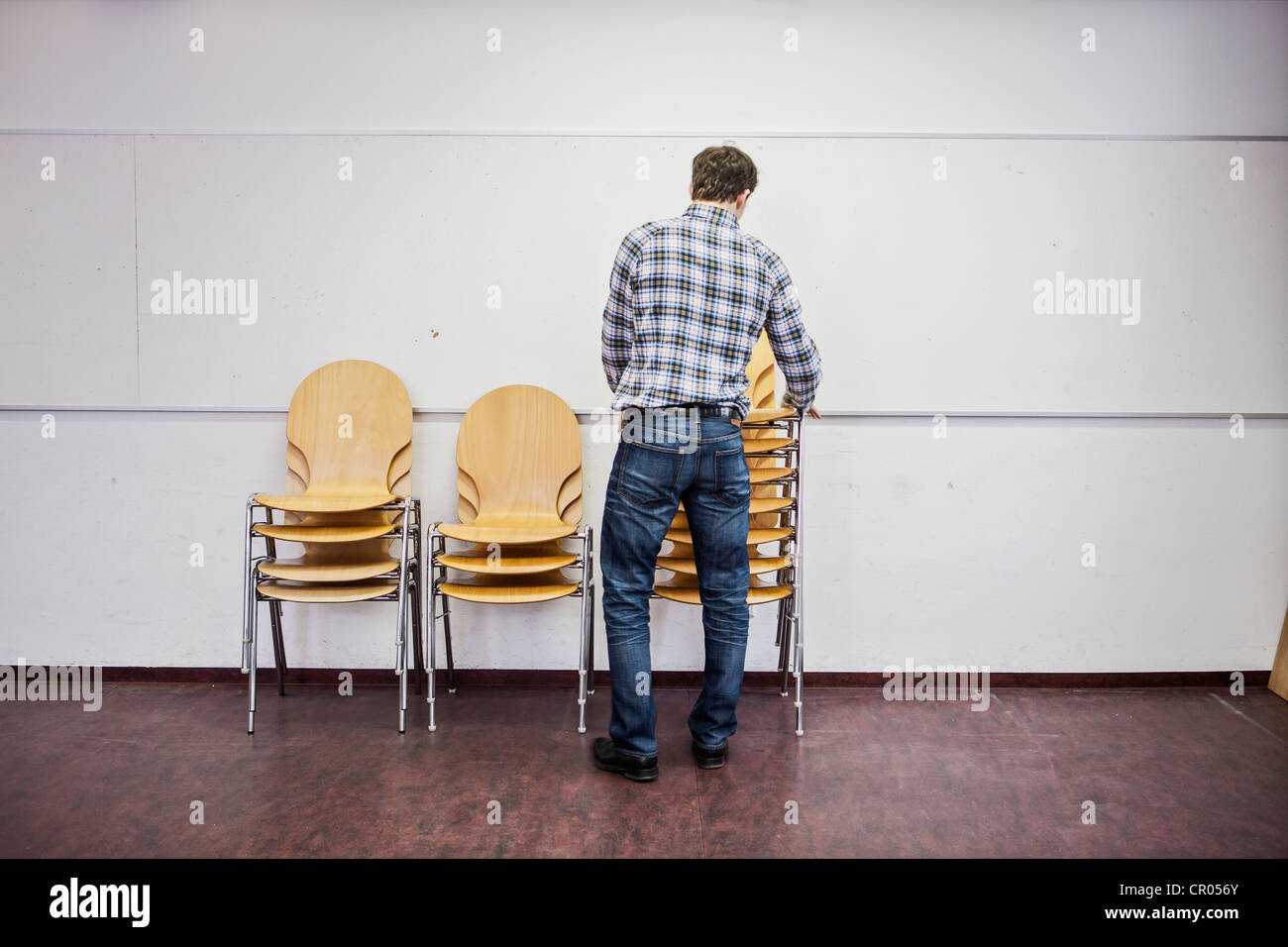 White chair placement hi-res stock photography and images - Alamy