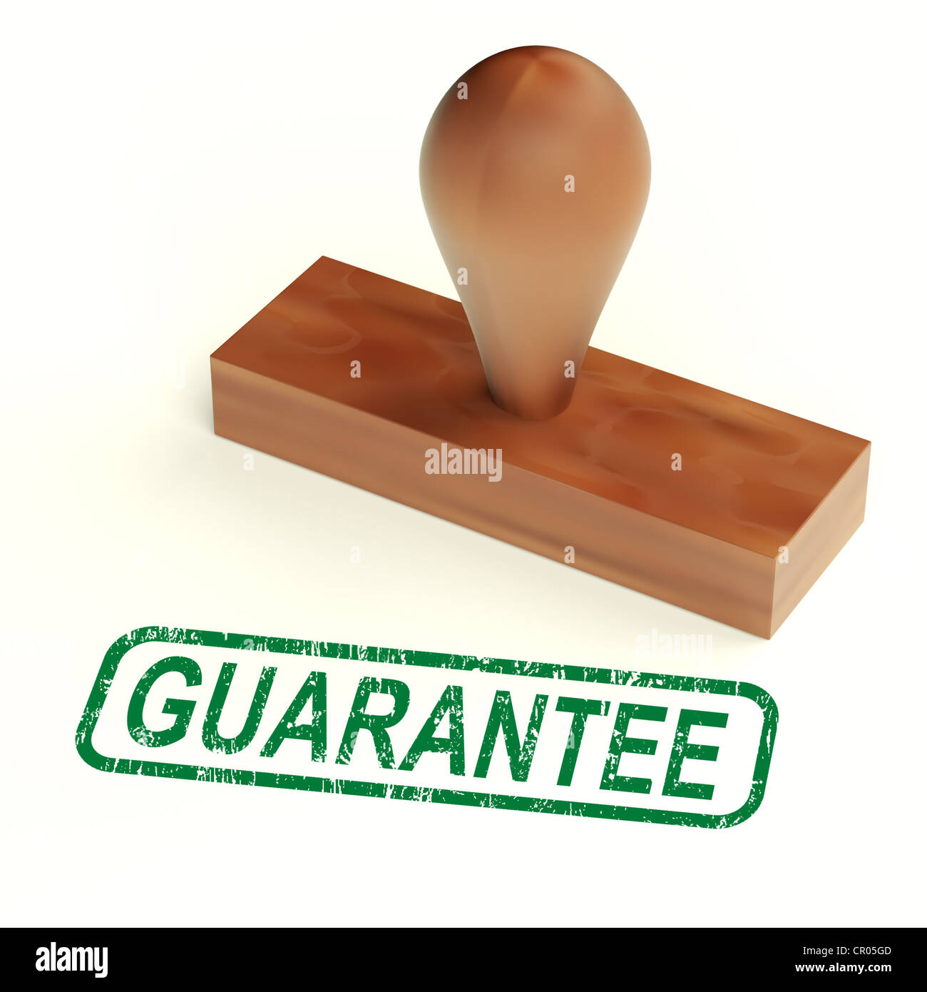 Guarantee Rubber Stamp Shows Quality Pledges Stock Photo - Alamy