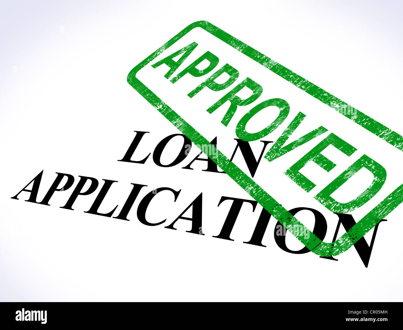 Loan Application Approved Showing Credit Agreement Stock Photo - Alamy