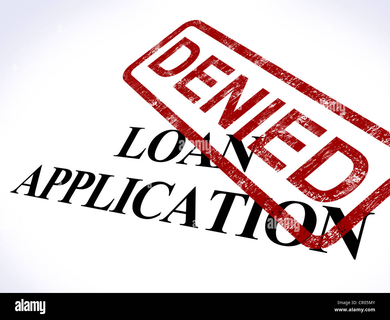 Loan Application Denied Stamp Showing Credit Rejected Stock Photo - Alamy