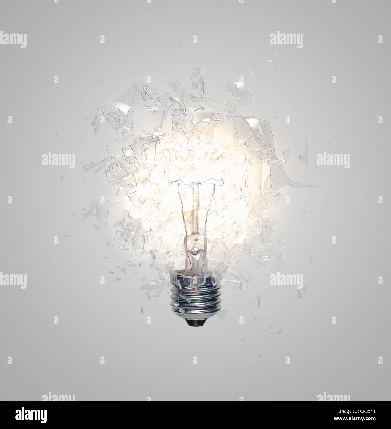 Light bulb breaking hi-res stock photography and images - Alamy