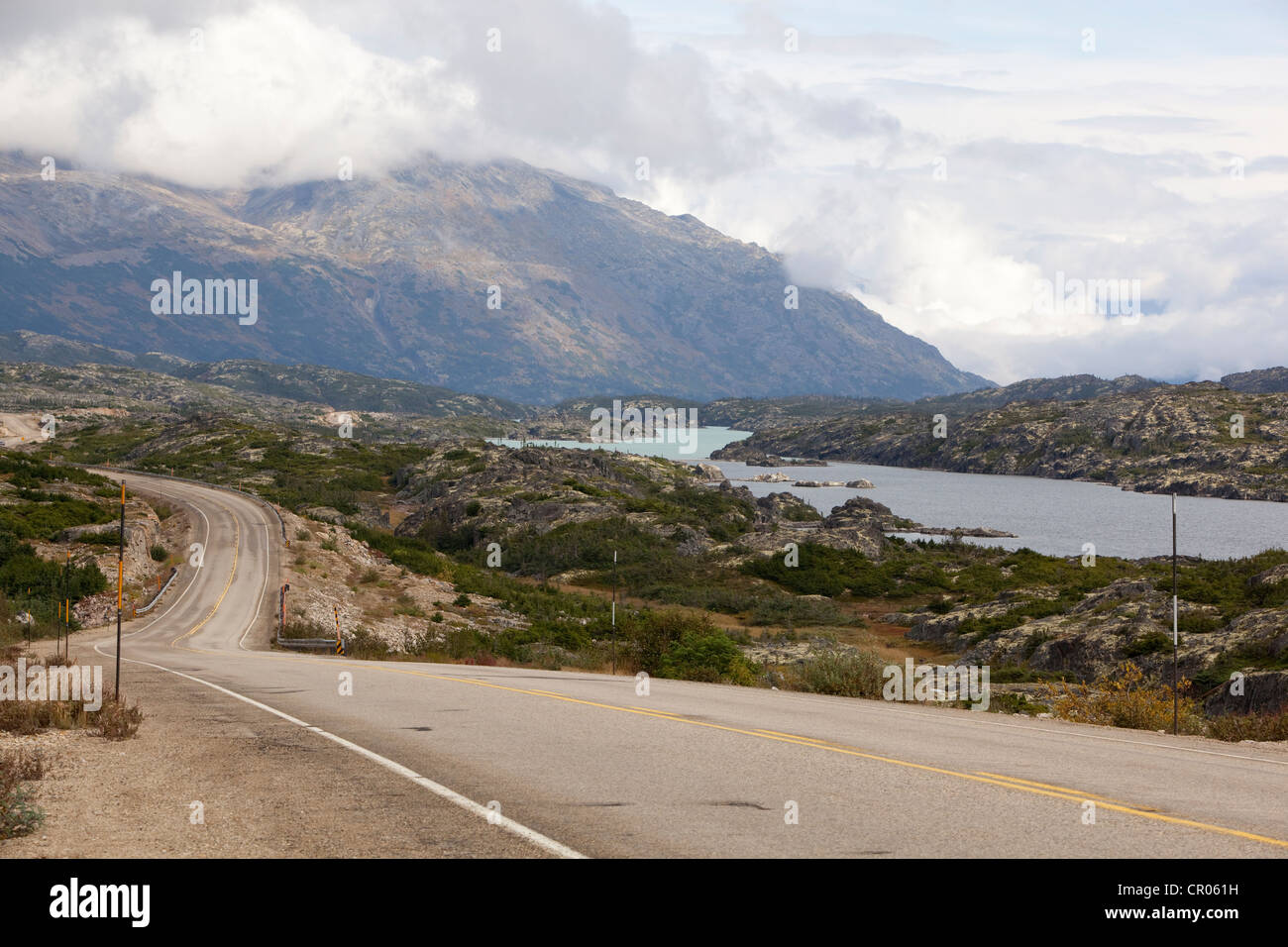 Subalpine lake on White Pass, Coastal Range, South Klondike Highway ...