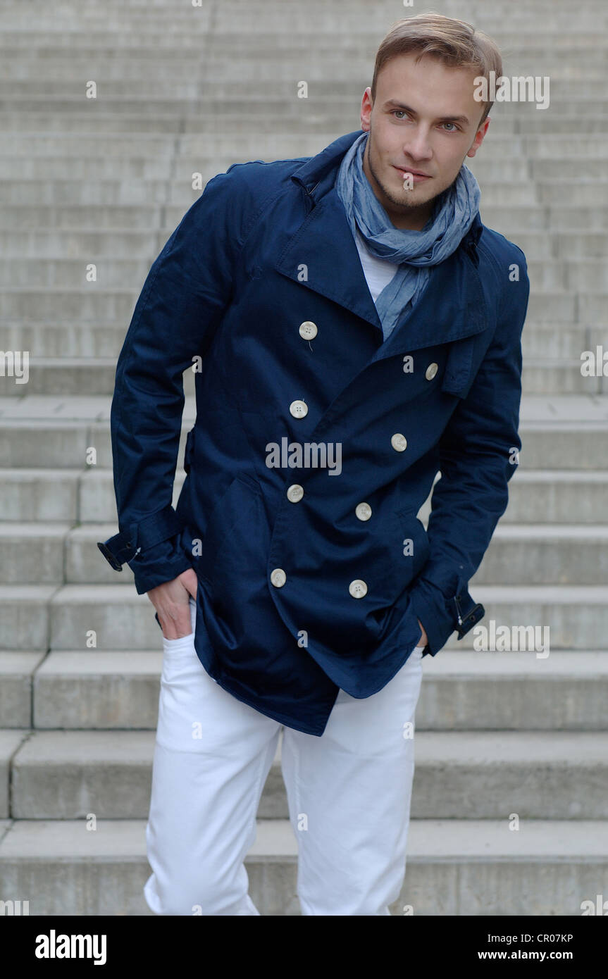 Men model wearing coat hi-res stock photography and images - Alamy