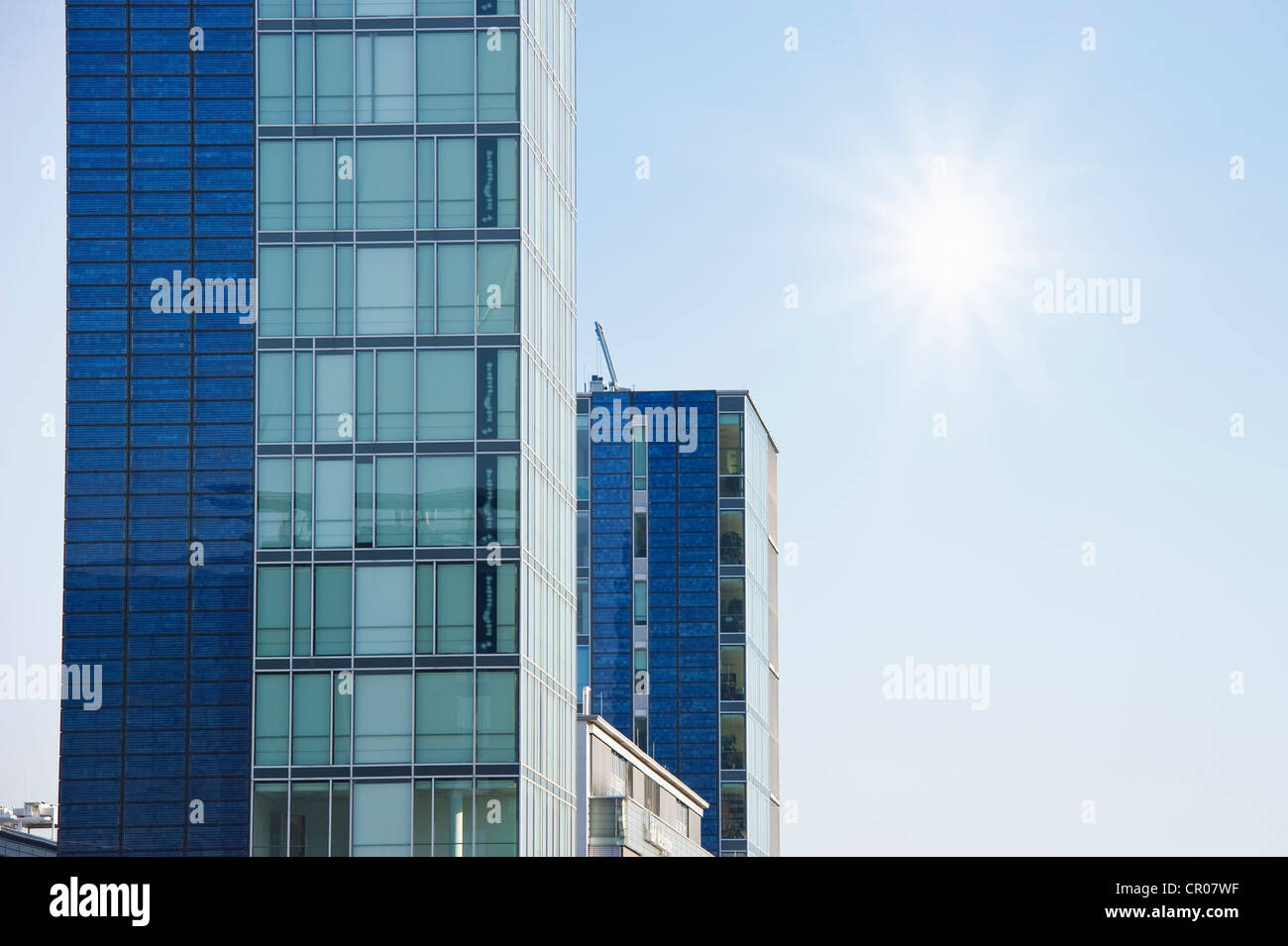 High-rise building with solar front, Freiburg im Breisgau, Baden ...