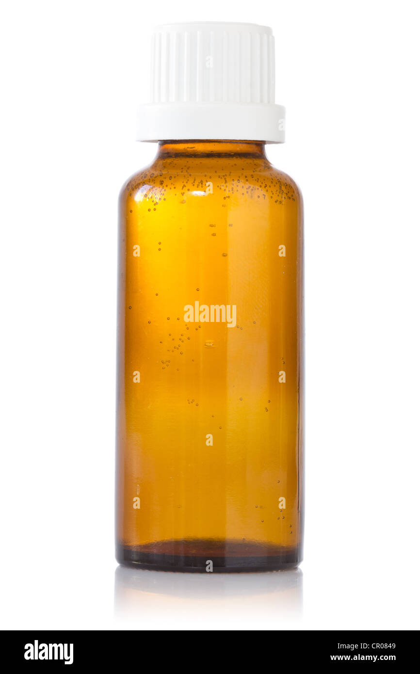 Bottle of syrup medication on white background Stock Photo - Alamy