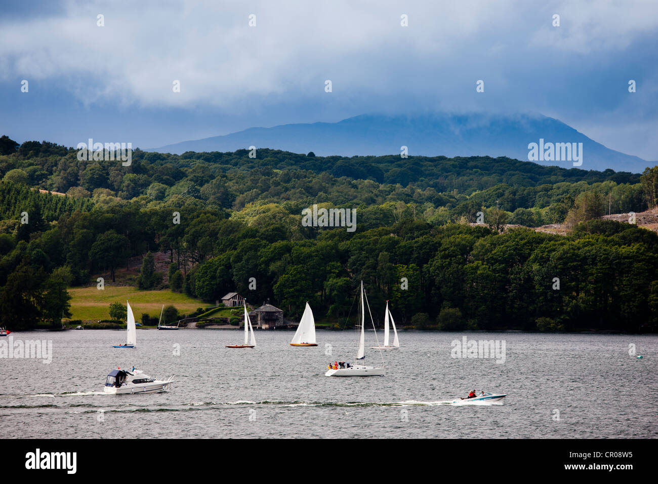 Yacht on lake windermere district hi-res stock photography and images ...