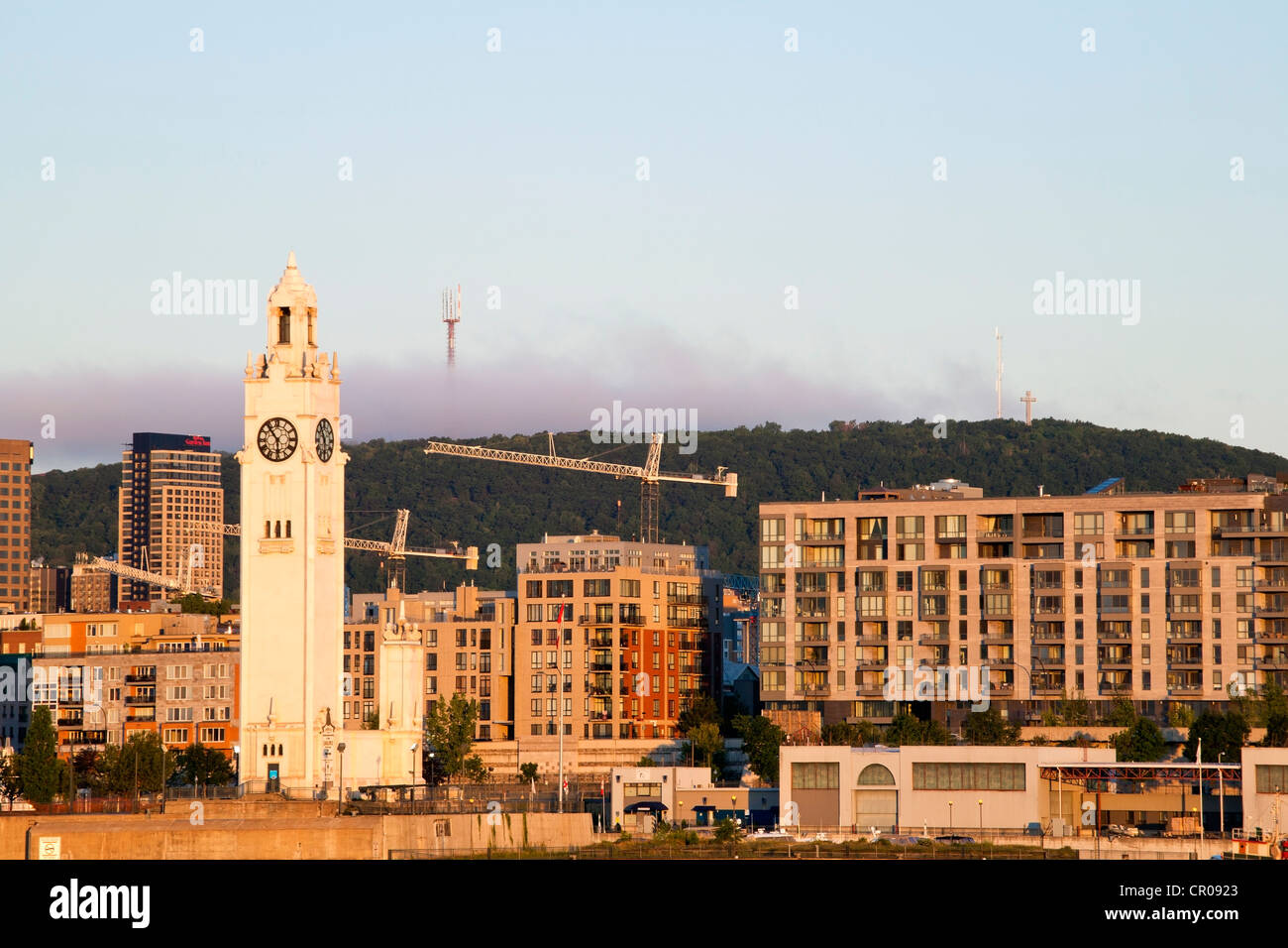 Skyline as seen from Parc Jean Drapeau, Montreal, Quebec, Canada Stock ...