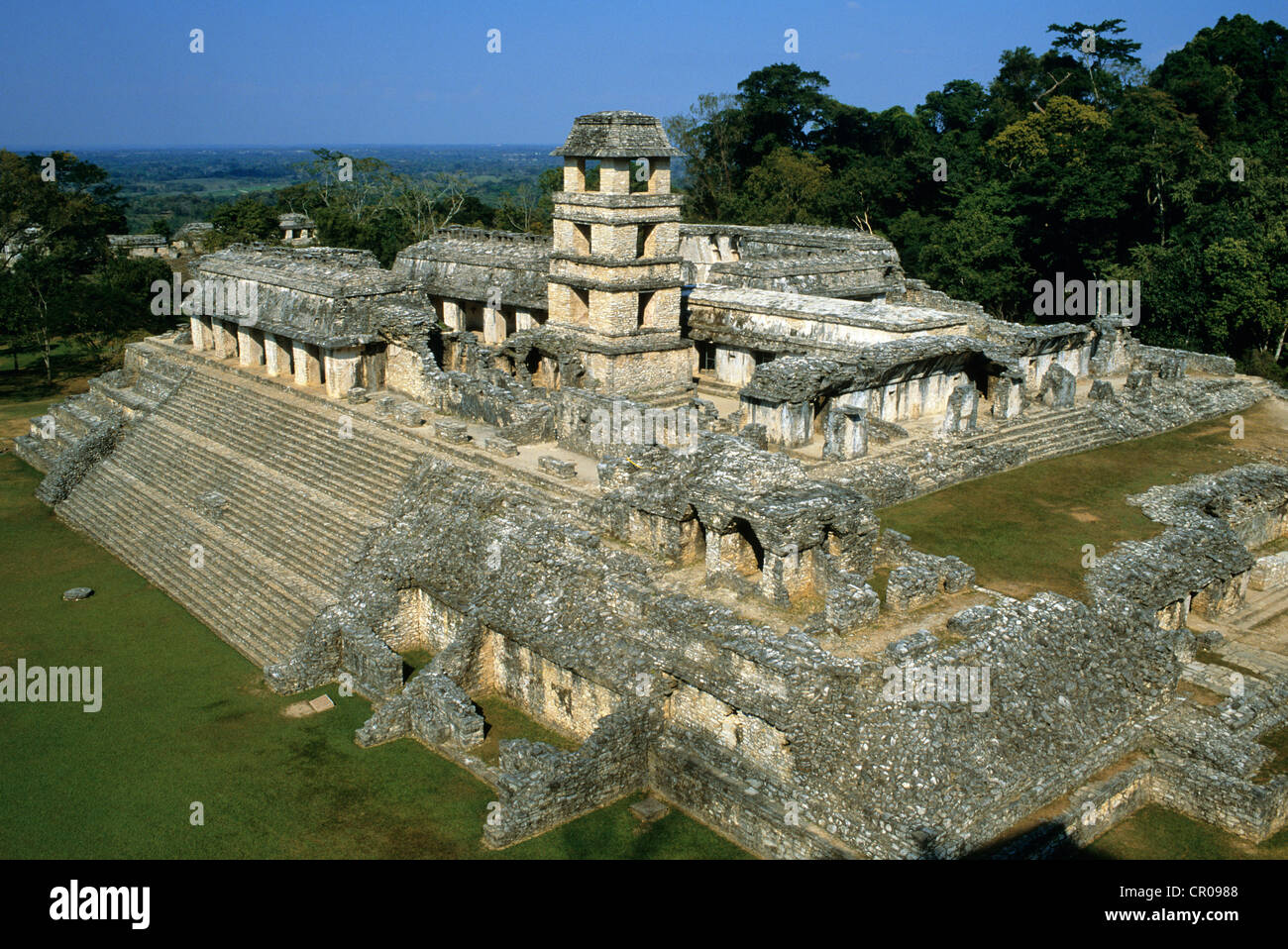 Mexico, Chiapas State, Maya site of Palenque, listed as World Heritage ...
