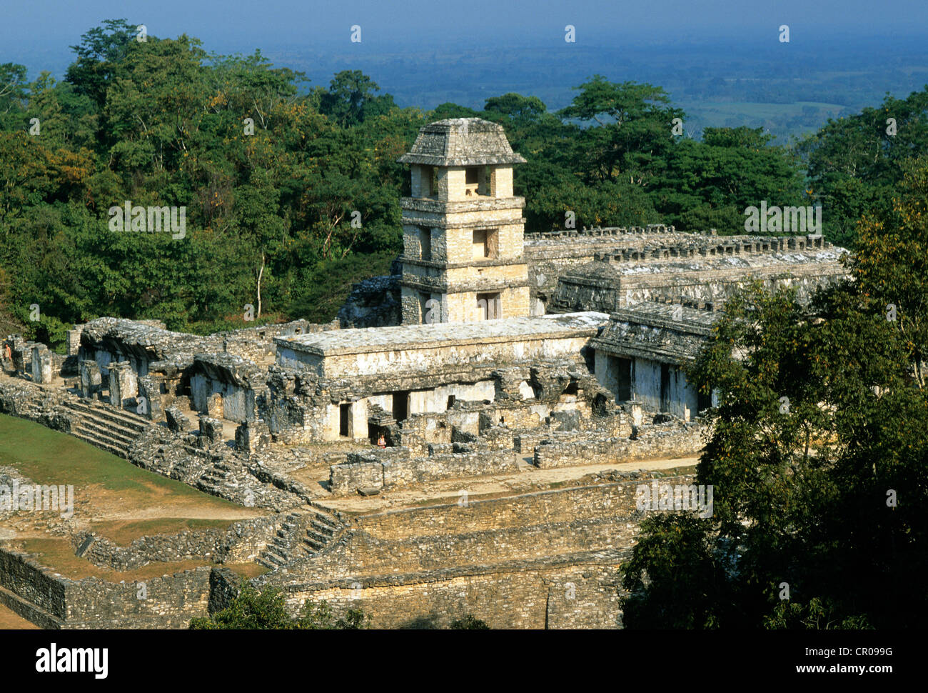 Mexico, Chiapas State, Maya site of Palenque, listed as World Heritage ...
