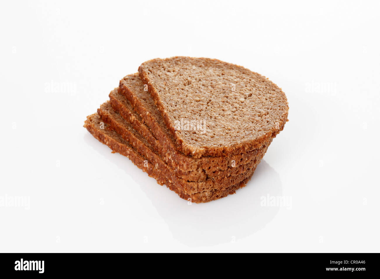 Five slices of whole-grain bread, stacked Stock Photo - Alamy