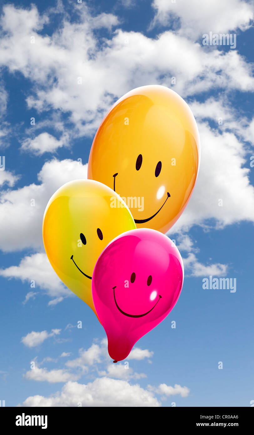 Smiley face balloons hi-res stock photography and images - Alamy