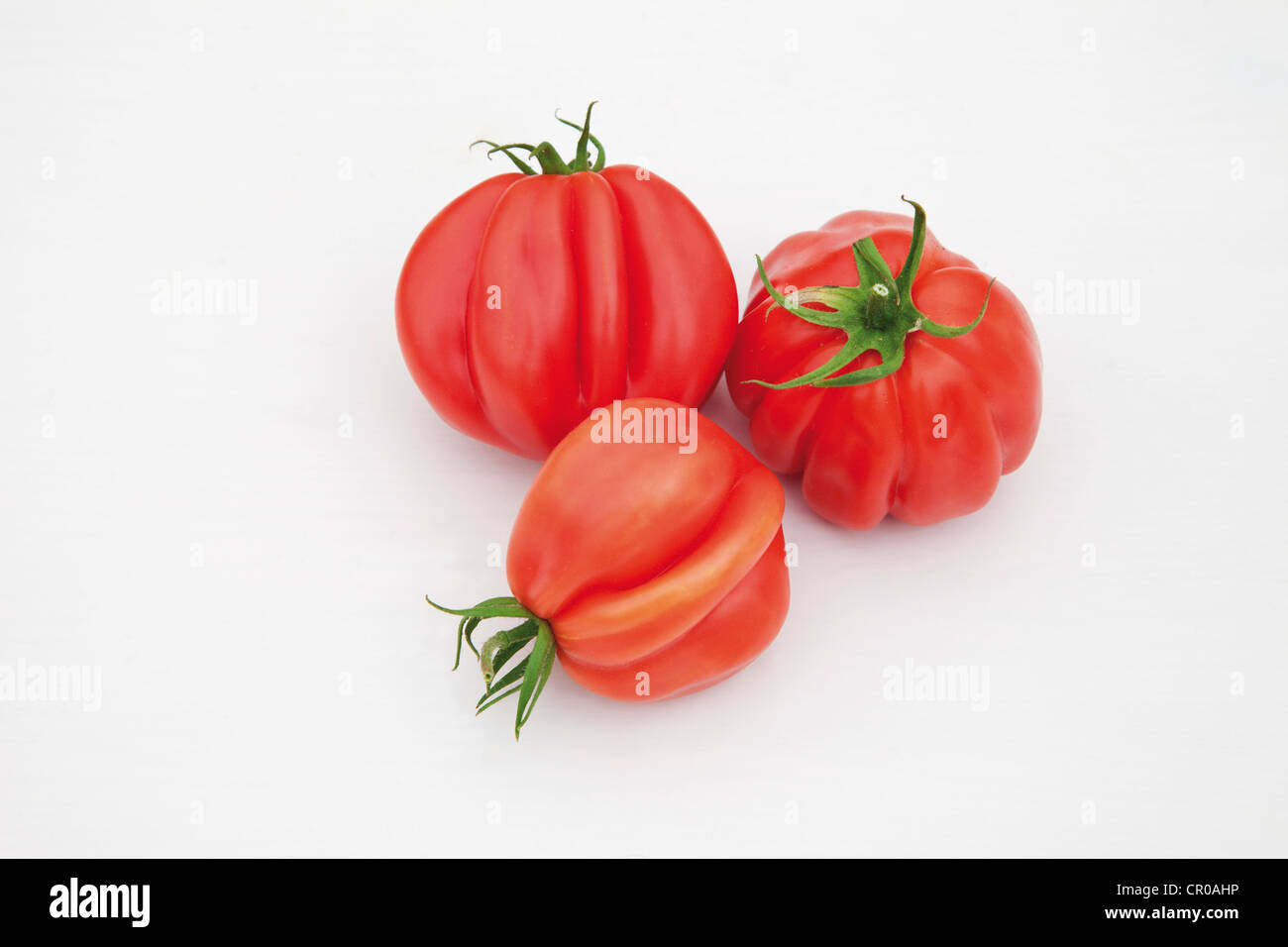 Tomato variety "Zatopec Pleated", pink beef tomato Stock Photo - Alamy