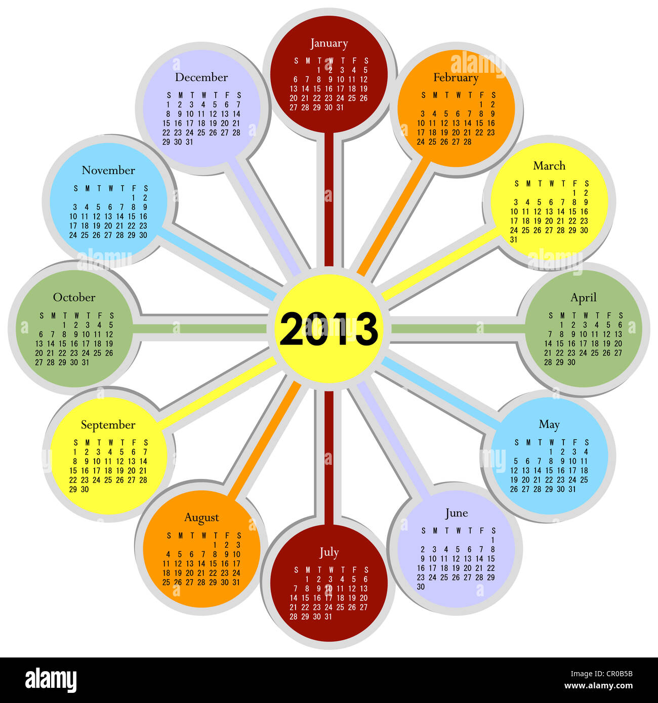 December 2013 calendar hi-res stock photography and images - Alamy