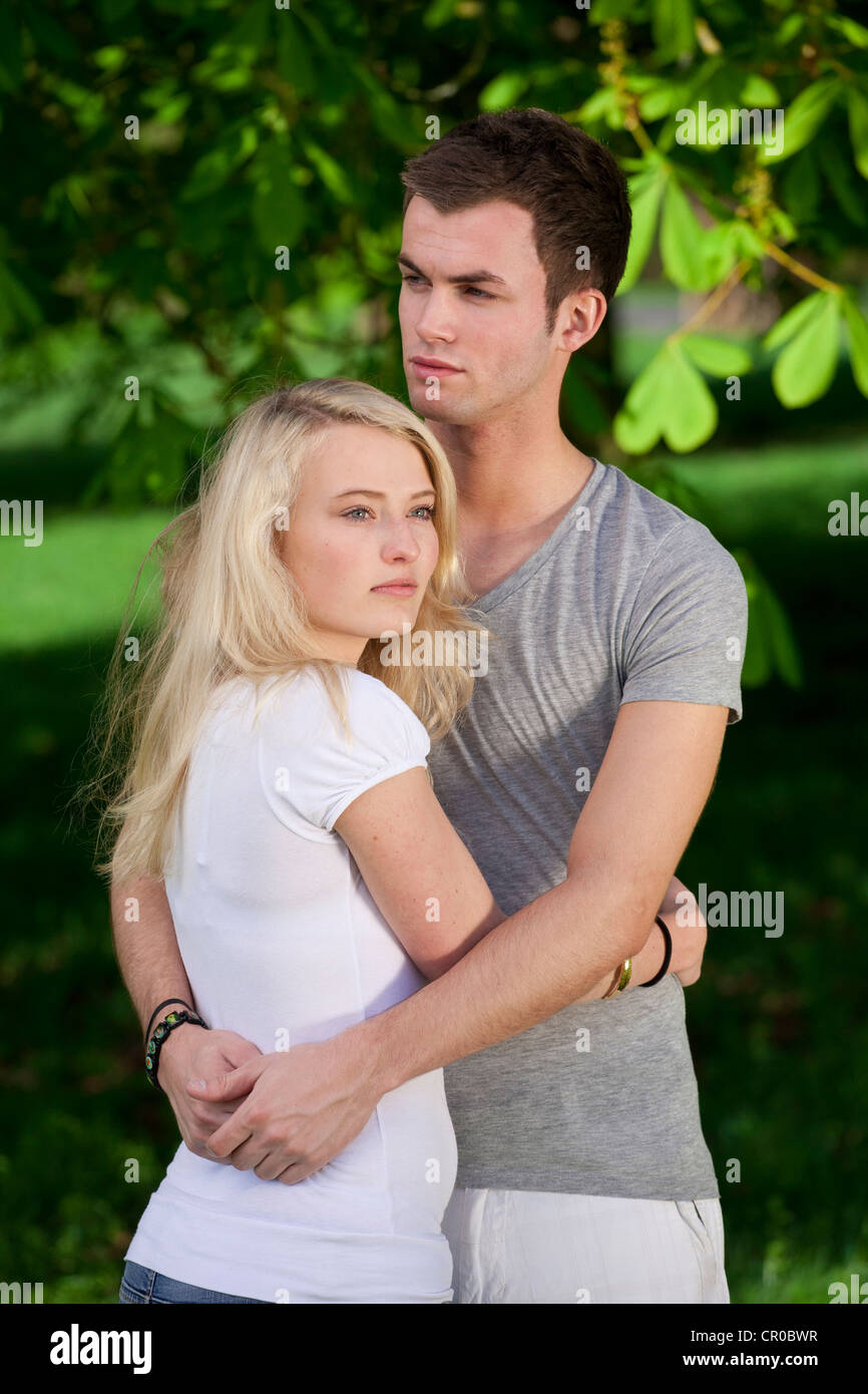 Young couple embracing affectionately hi-res stock photography and ...