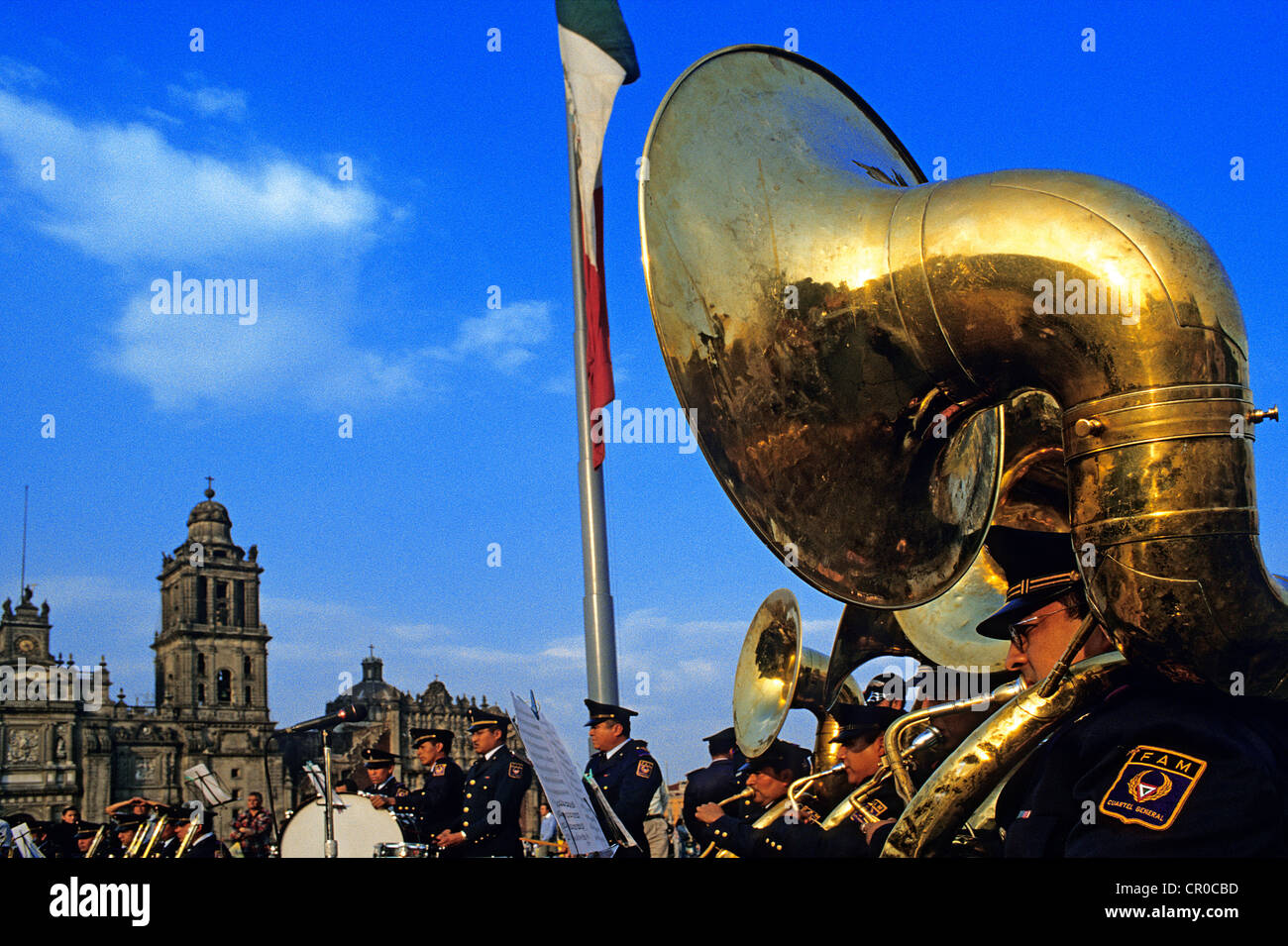Mexico, Federal District, Mexico City, Zocalo, historical center UNESCO ...
