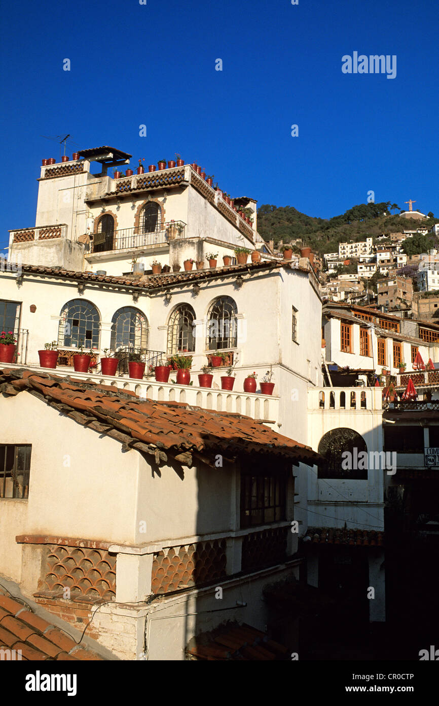 Mexico, Guerrero State, Taxco, colonial architecture of the city Stock ...