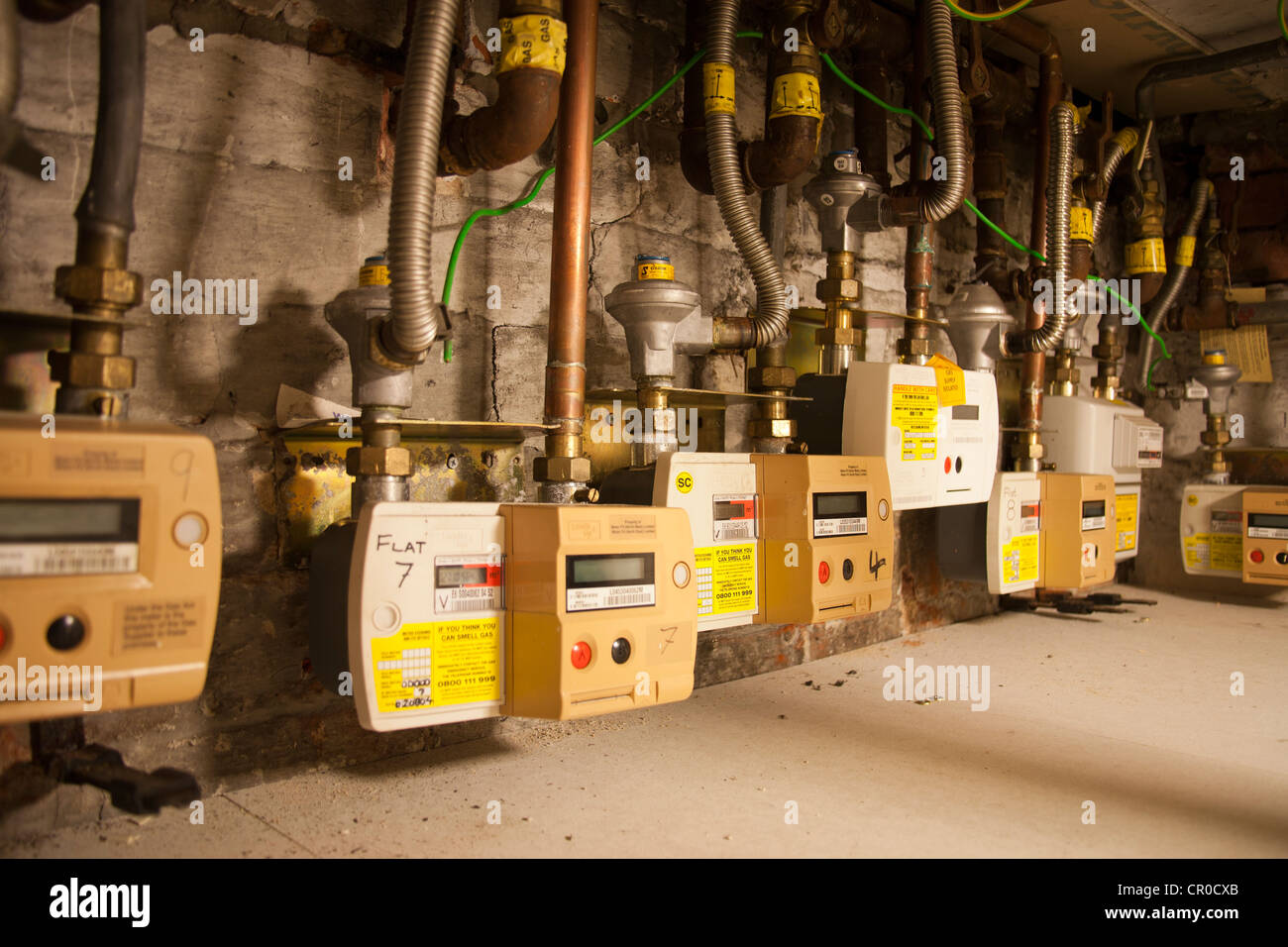 A gas meter arrangement in a multi-occupancy property Energy Monitoring ...