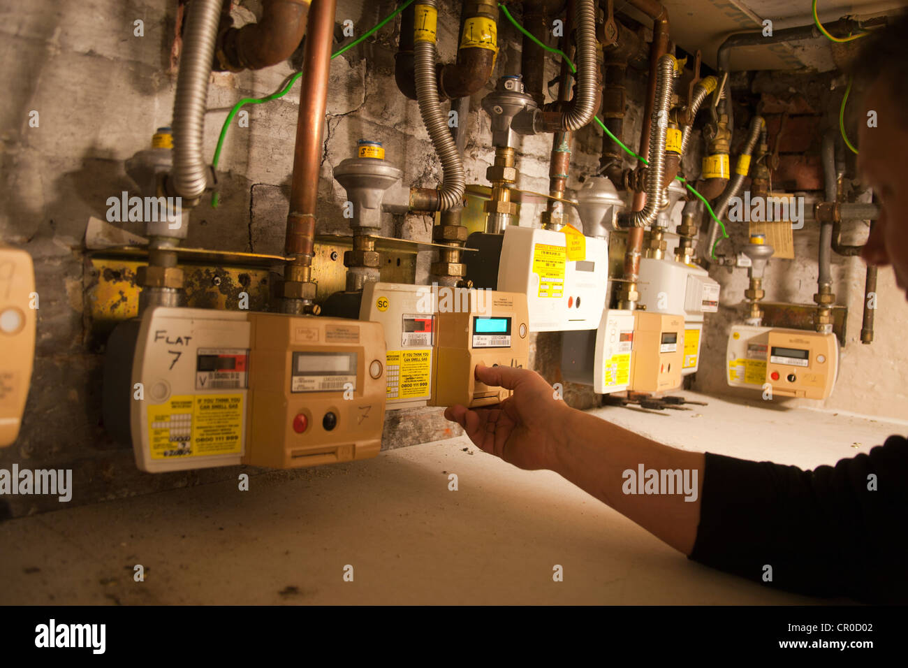 A gas meter arrangement in a multi-occupancy property Energy Monitoring ...