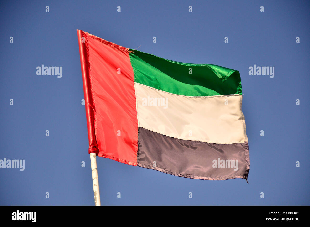 Flag of the United Arab Emirates, Abu Dhabi, United Arab Emirates ...