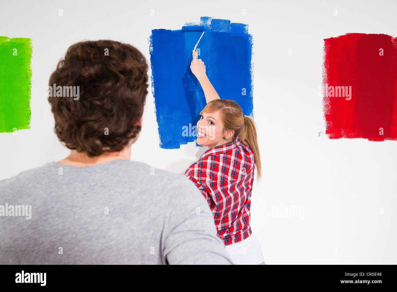 Choosing paint colours hi-res stock photography and images - Alamy