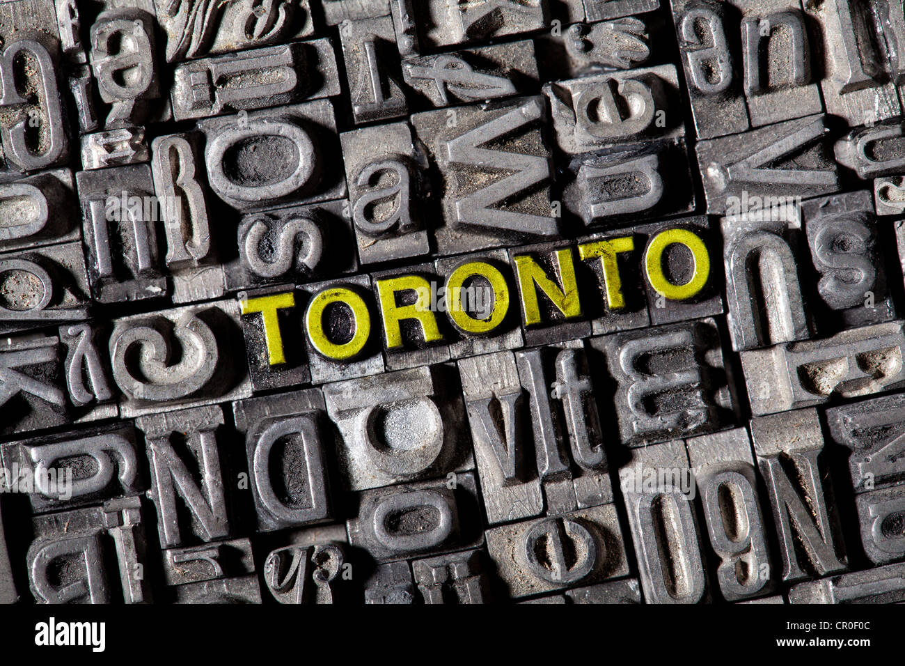 The word "Toronto", made of old lead type Stock Photo - Alamy
