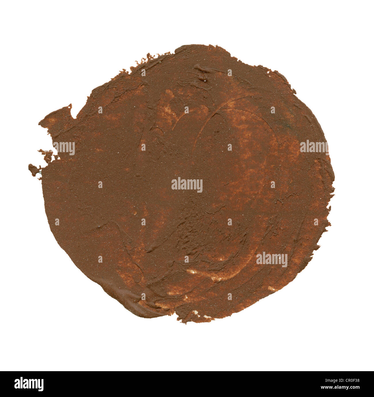 Brown watercolor blob, isolated on white Stock Photo - Alamy