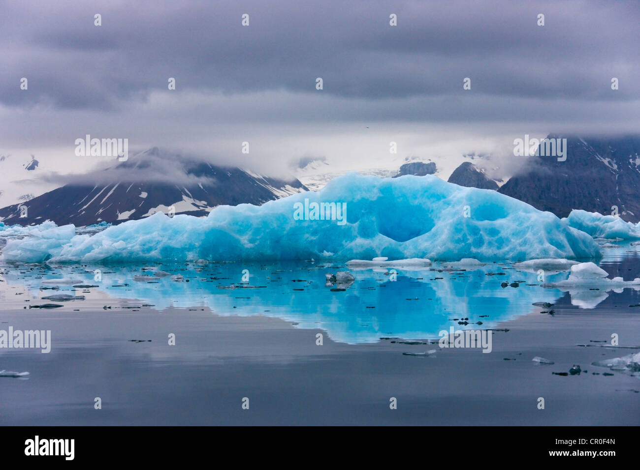 Iceberg, Hornsund, Spitsbergen's southernmost fjord, Norway Stock Photo ...