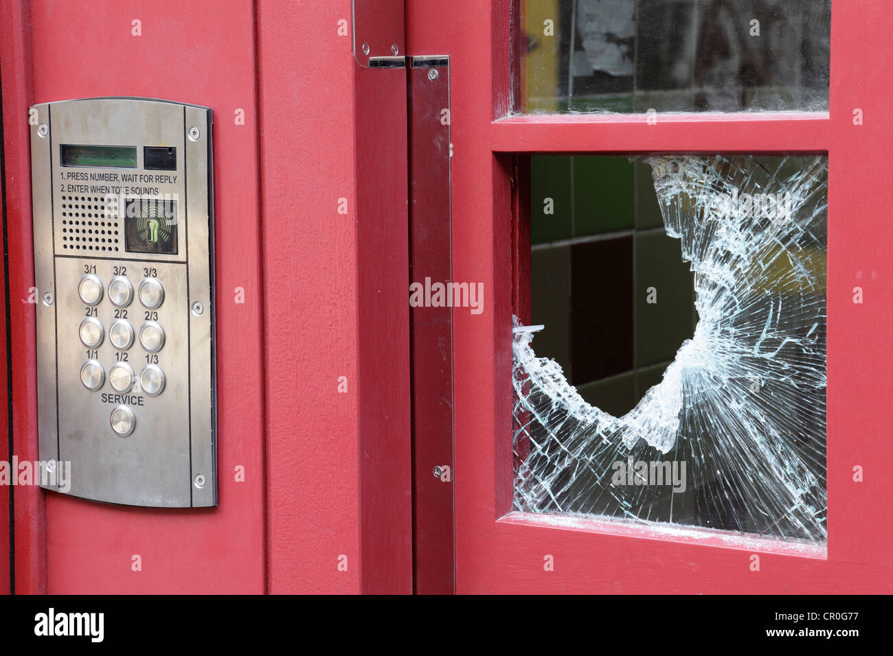 Uk flats entry system hi-res stock photography and images - Alamy